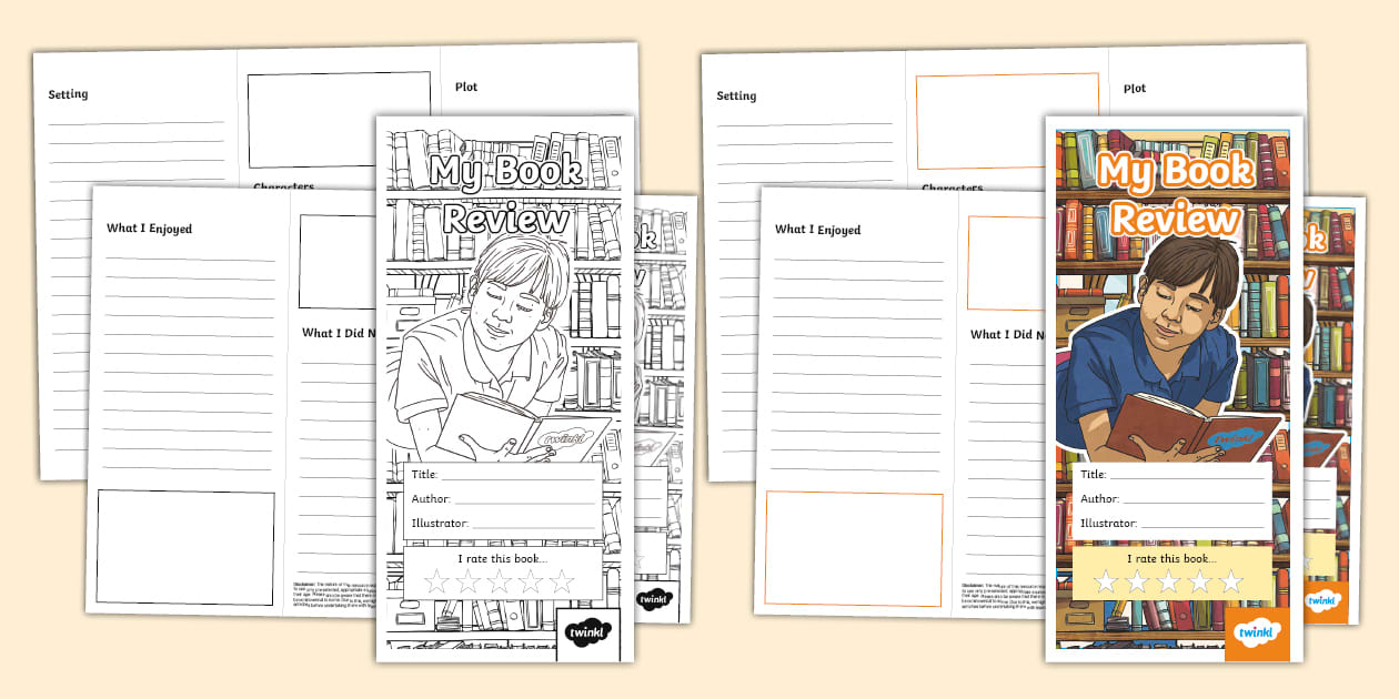 My Book Review Leaflet Template (teacher made) - Twinkl