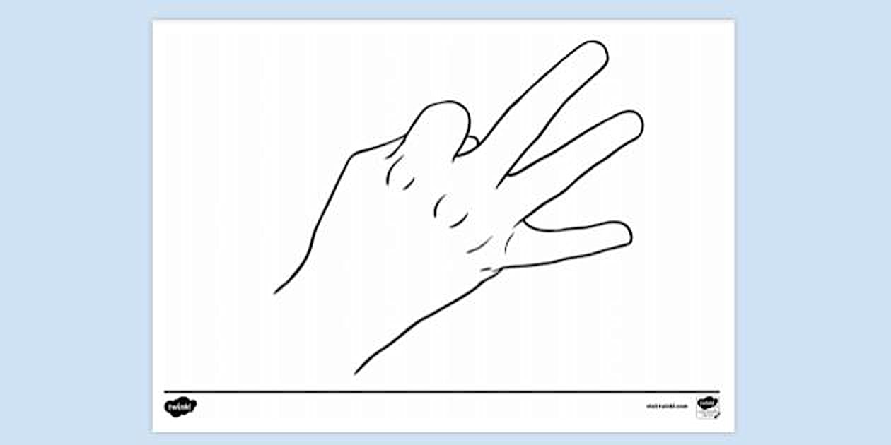 BSL Number 8 Colouring Sheet | Colouring Sheets - Twinkl