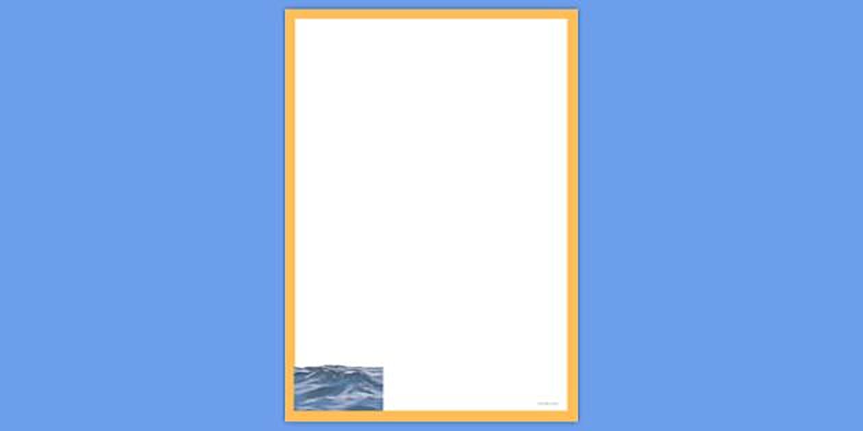 Water Waves Page Border | Page Borders | Twinkl - Twinkl