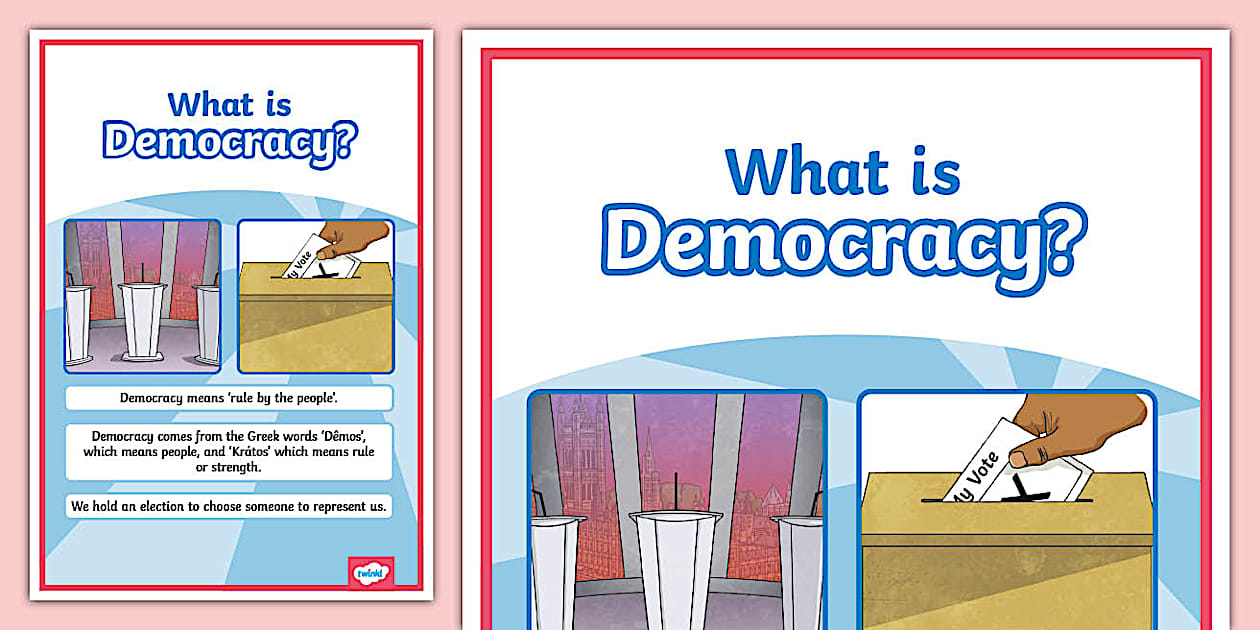 What is Democracy? Display Poster (teacher made) - Twinkl