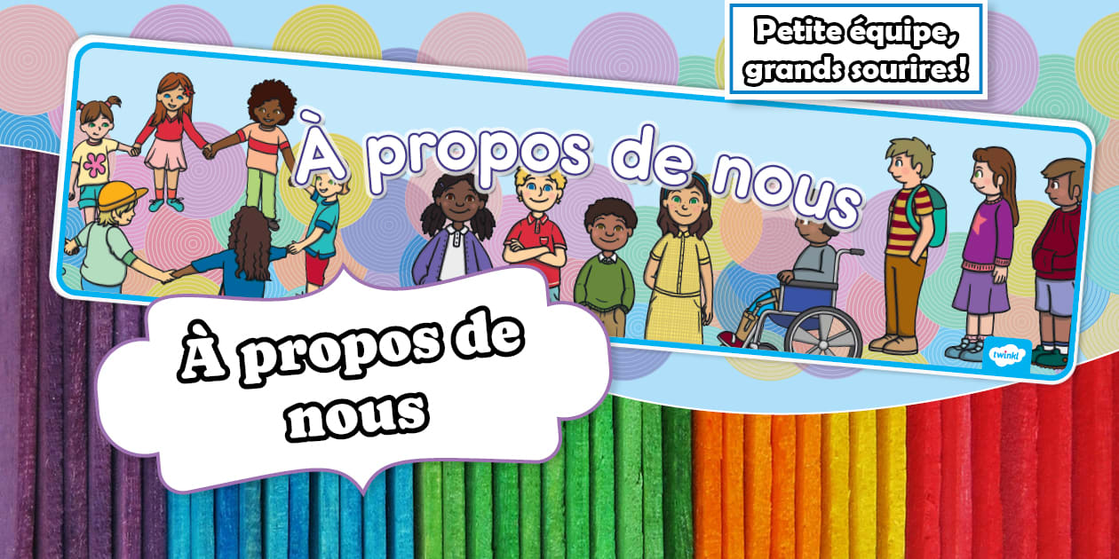 Banderole d'affichage : À propos de nous