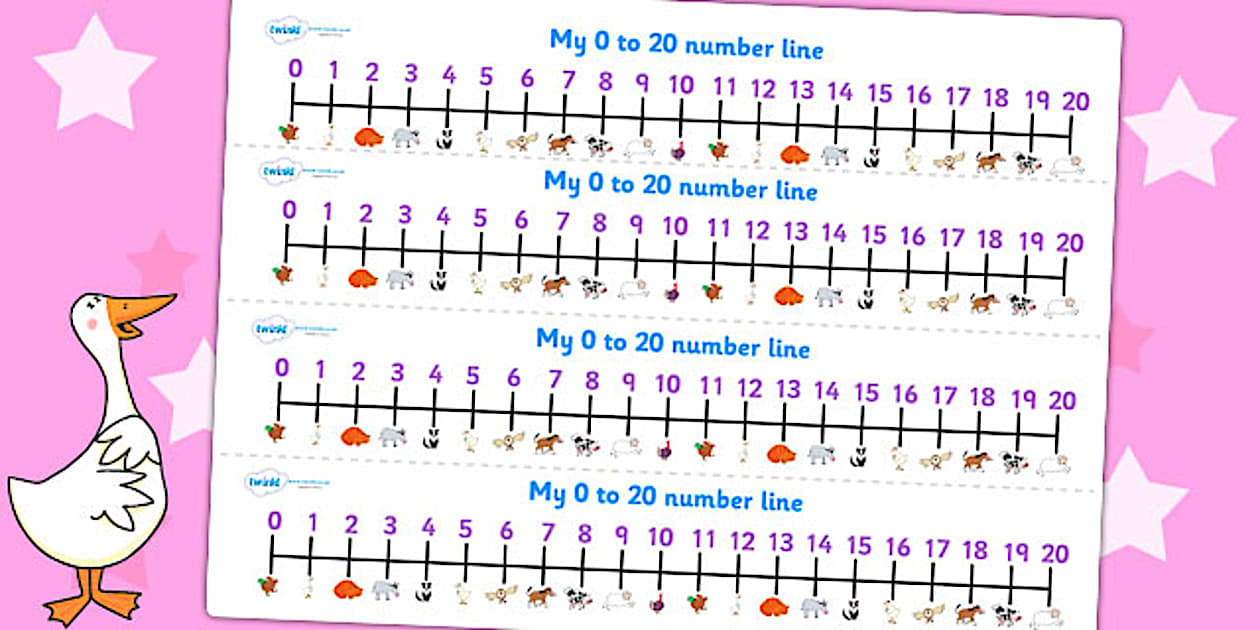Number Lines 0-20 to Support Teaching on Farmyard Hullabaloo