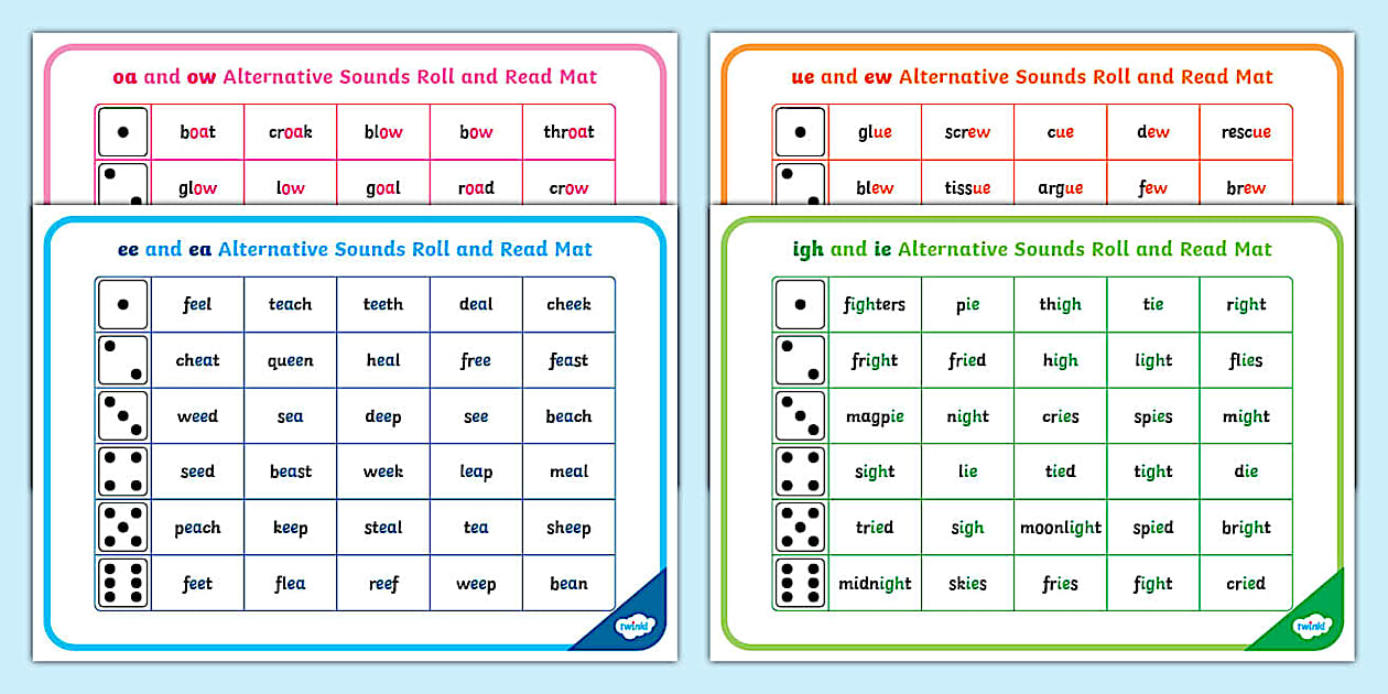 Alternative Sounds Roll and Read Mat Pack (teacher made)