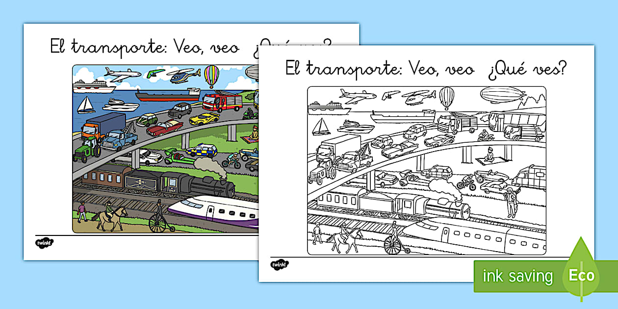 Transport 'I Spy' Scene Activity (Teacher-Made) - Twinkl
