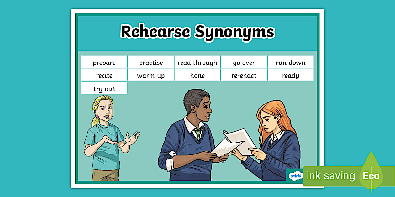 Rehearse Synonym Word Mat (Teacher-Made) - Twinkl