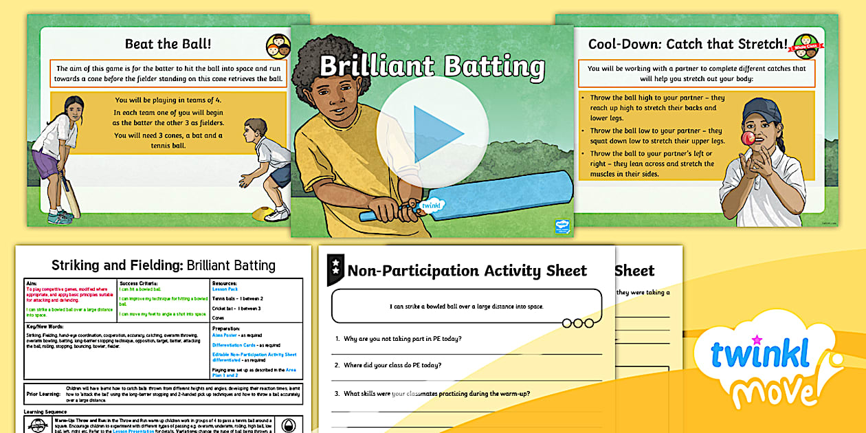 Batting Lesson - Year 6 - Twinkl Move PE Planning - KS2