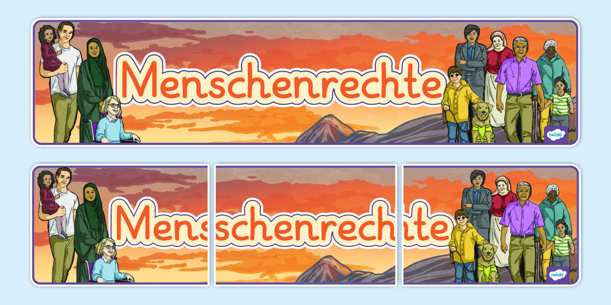 Menschenrechte - Banner - Twinkl Deutschland - Twinkl