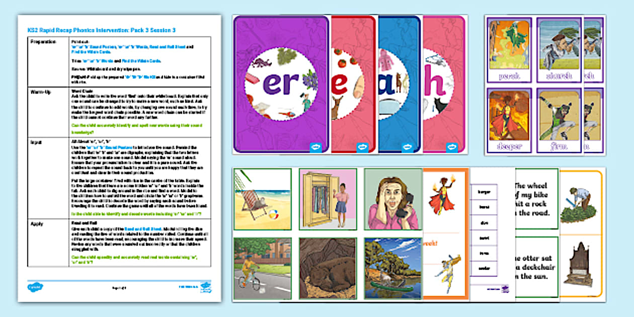 KS2 Rapid Recap Phonics Intervention Pack 3 (teacher made)