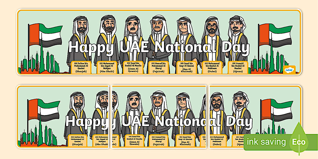 Rulers of the Seven Emirates Display Banner (teacher made)