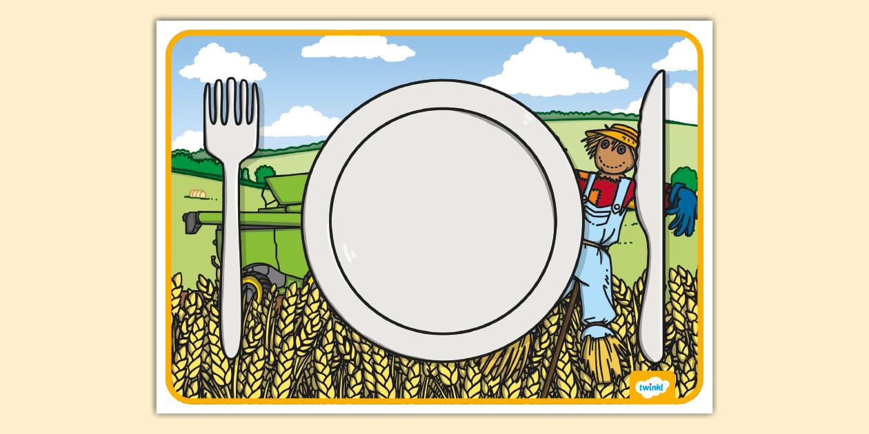 Autumnal Scarecrow Themed Lunch Place Mats (teacher made)