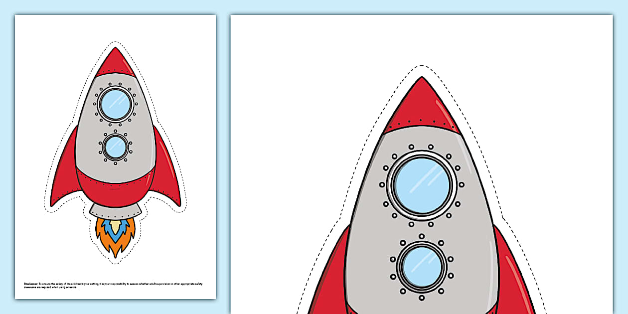 Rocket Emoticon Cut-Out (teacher made) - Twinkl