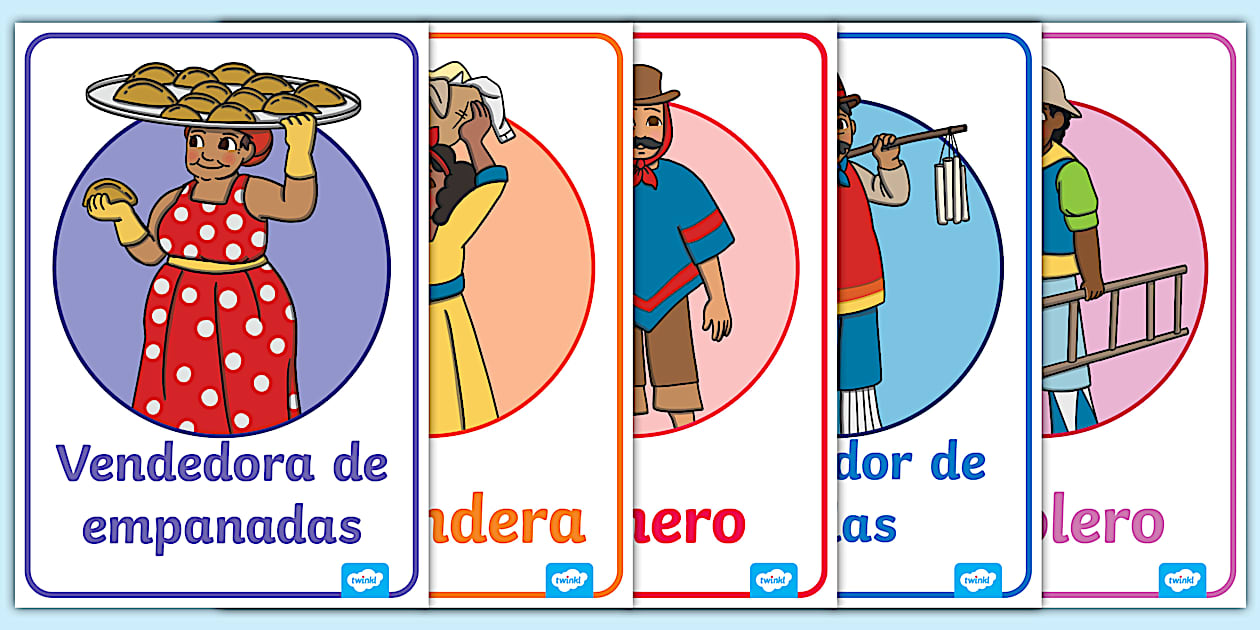 Pósters: la gente de la época colonial (1810) - Twinkl