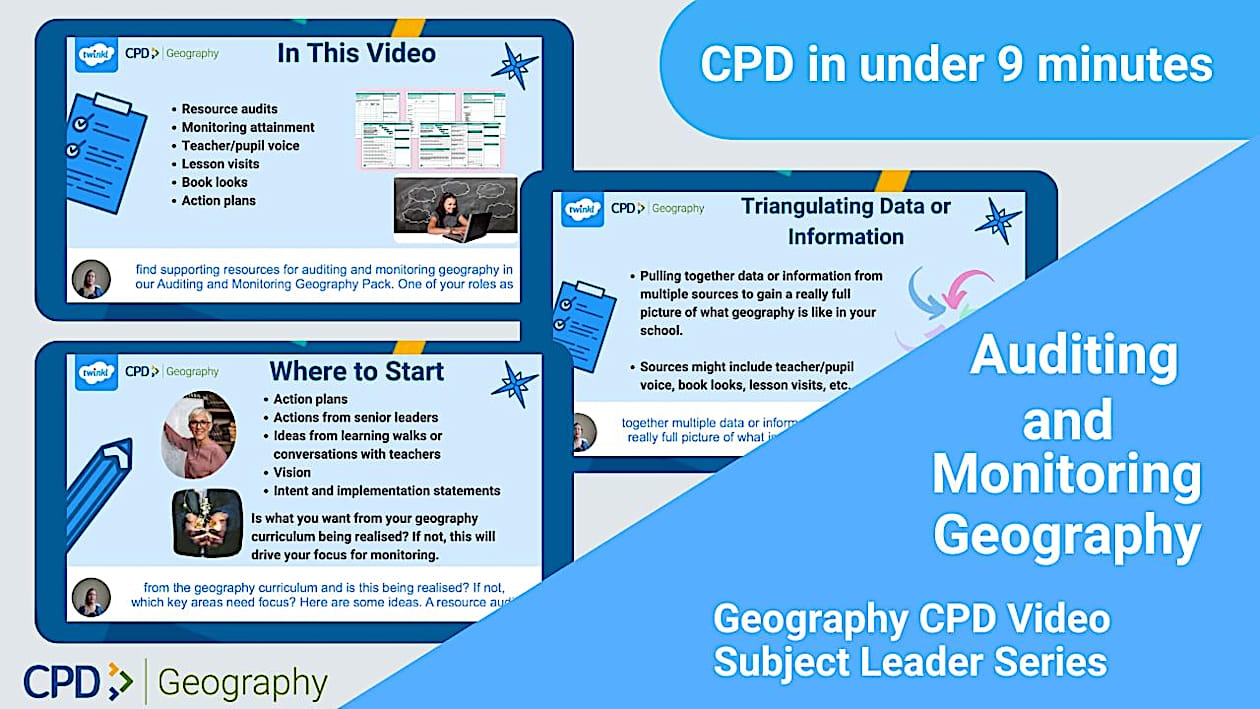 Auditing and Monitoring Geography CPD (teacher made)