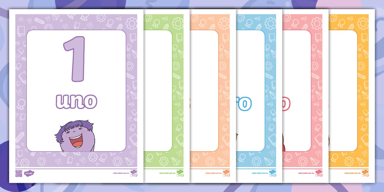 Números del 1 al 20 - carteles (professor feito) - Twinkl