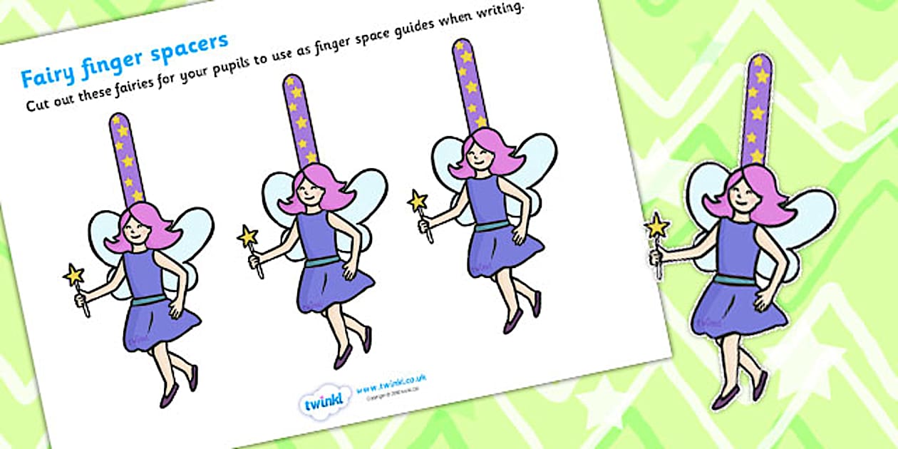 Writing Finger Spacers fairy - Twinkl