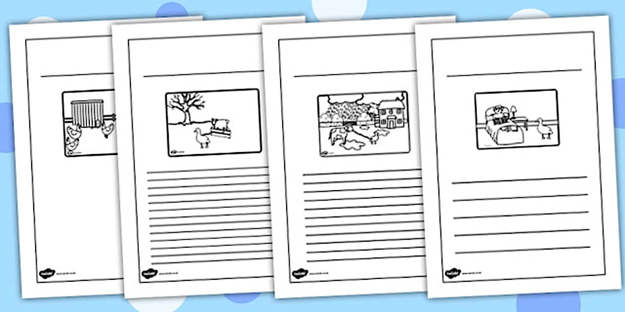 Editable Farmer and Duck Story Writing Frames (teacher made)