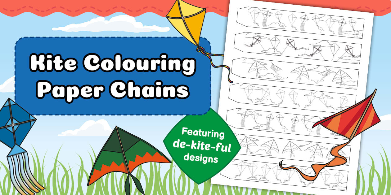 Kite Colouring Paper Chains