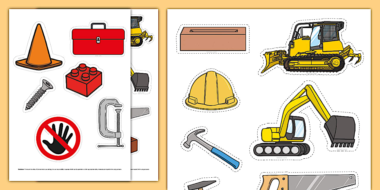 Construction Role Play Cut-Outs (teacher made) - Twinkl