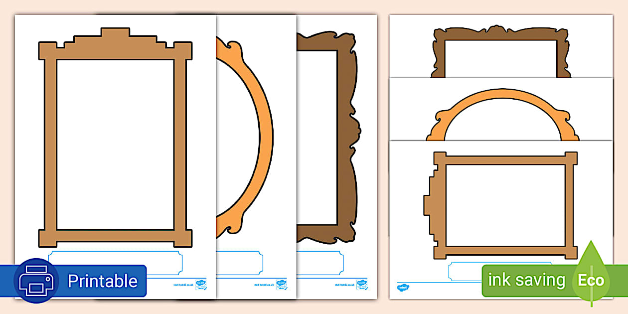 Editable Self-Portrait Frame Templates (teacher made)