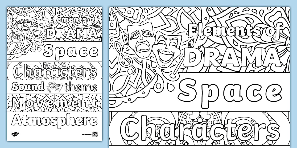 Performing Arts Drama Colouring Sheet (teacher made)
