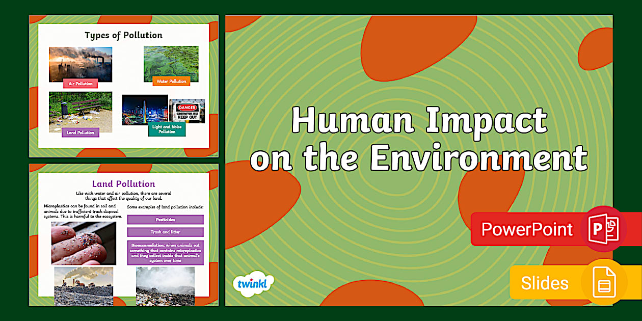 Human Impact on the Environment Slides for 3rd-5th Grade
