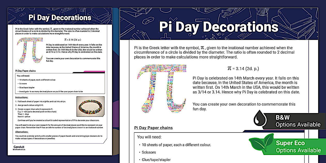Pi Day Decorations (teacher made) - Twinkl