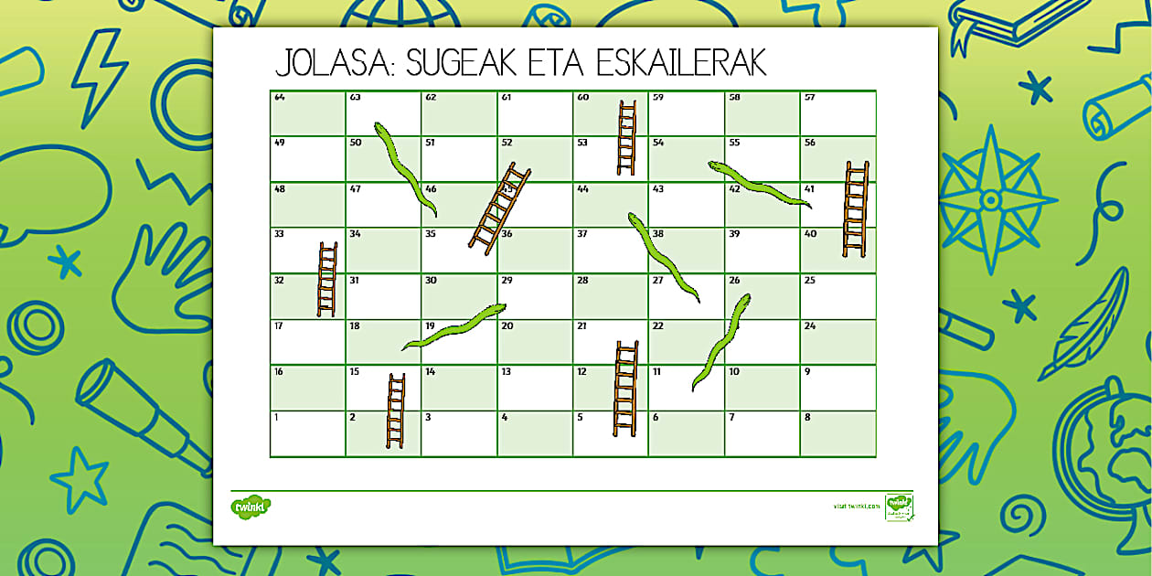 Jolasa: Sugeak eta eskailerak - Euskera (Teacher-Made)