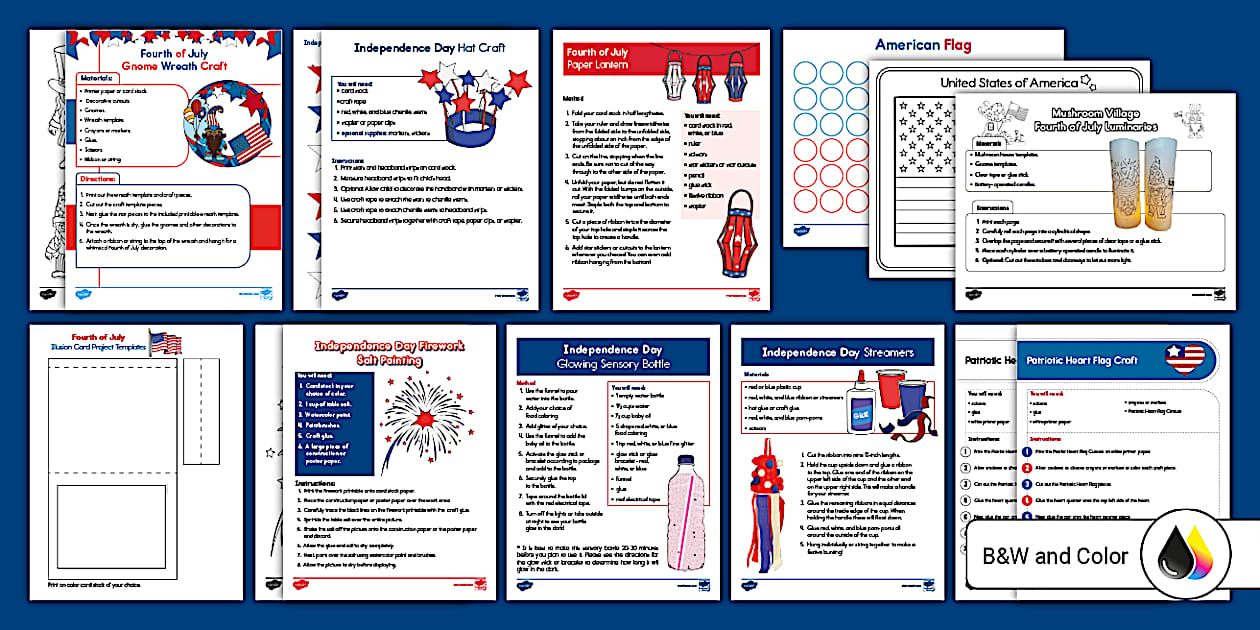 4th of July Craft Ideas Activity Pack | Twinkl USA - Twinkl