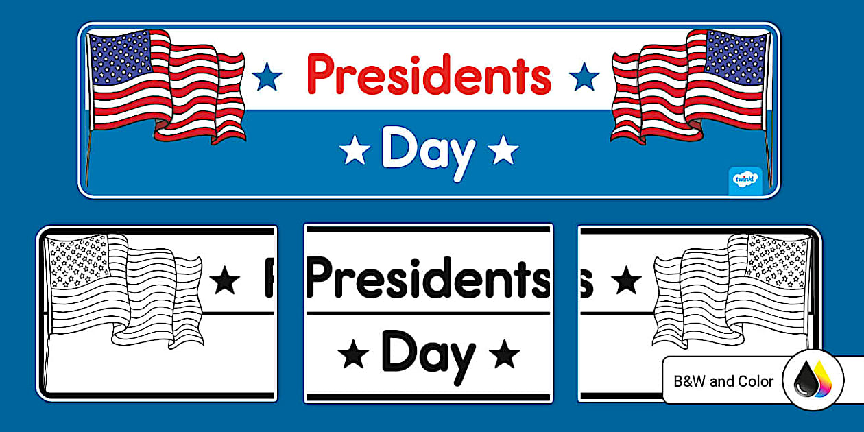 Printable Presidents Day Banner | K-2 | Twinkl - Twinkl