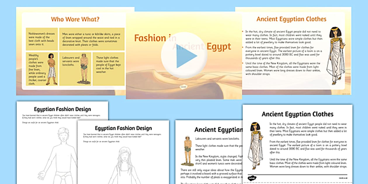 Ancient Egyptian Clothing for Kids | Teaching Pack | Twinkl