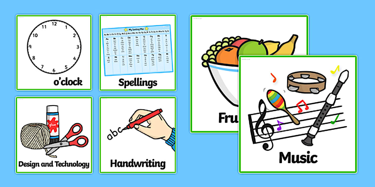 Editable Visual Timetable A4 With Times (teacher made)