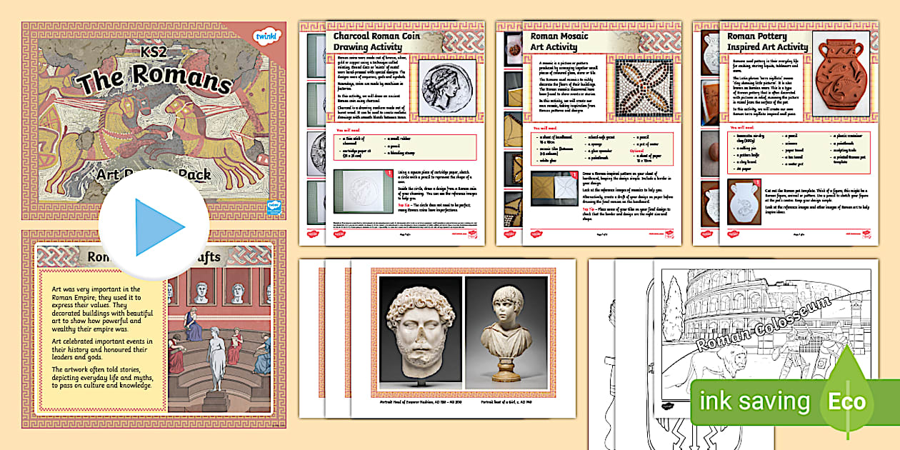KS2 The Romans Projects - Art Project Pack (teacher made)