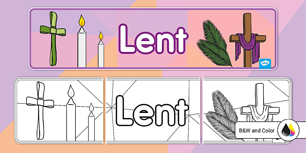 Lent Banner for Bulletin Board Displays | Twinkl USA
