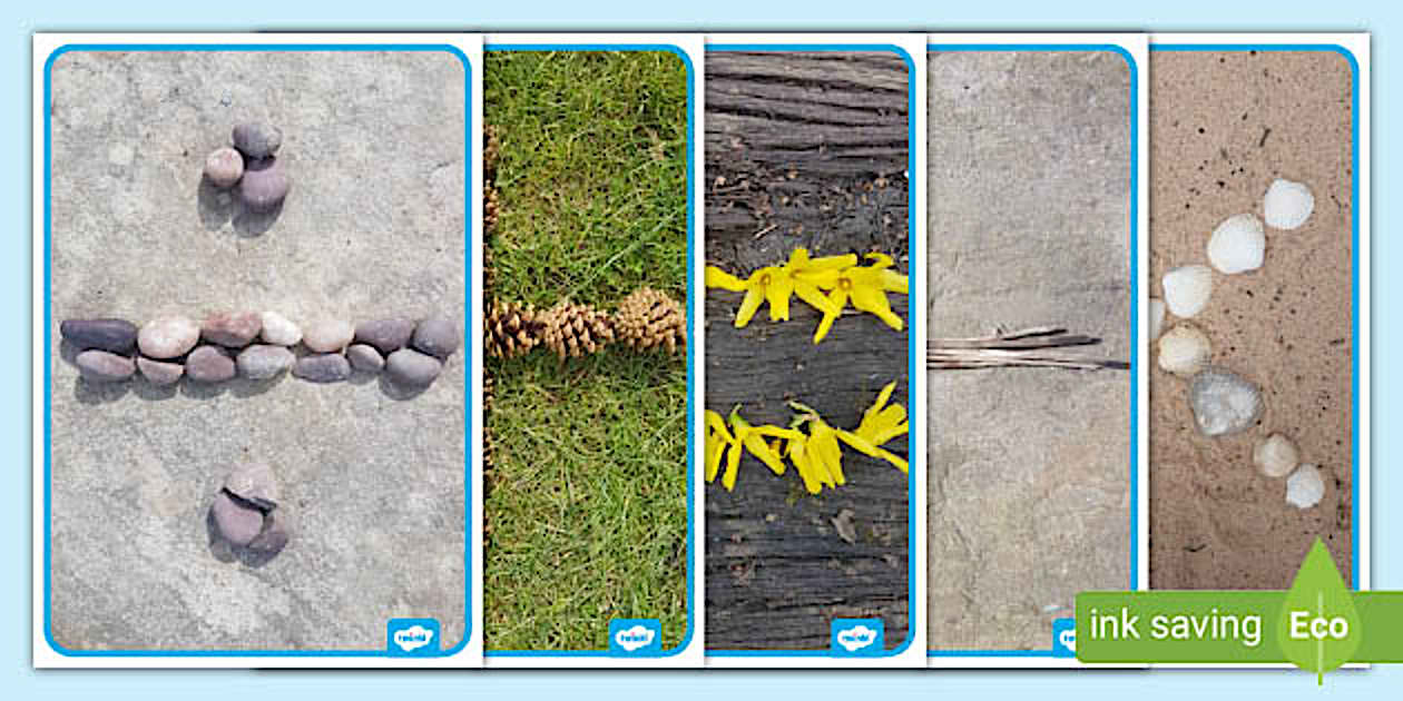 Nature Themed Maths Symbols Display Photos (Teacher-Made)