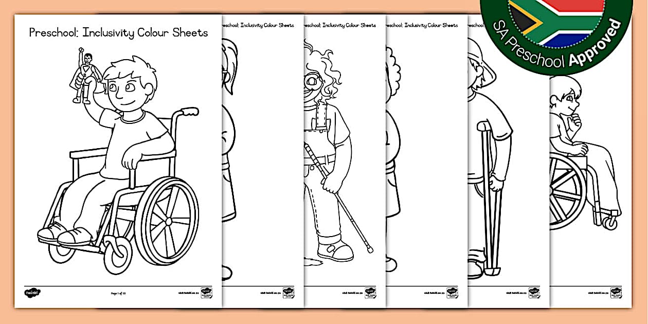 Preschool: Inclusivity: Colour Sheets (Teacher-Made)