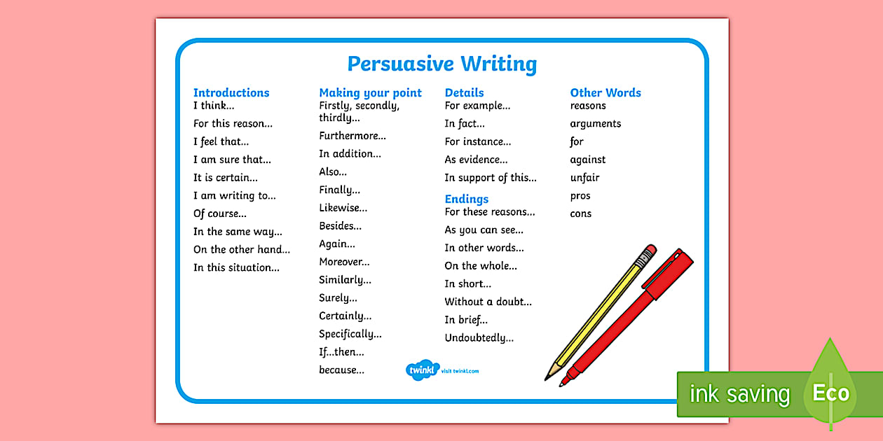 Persuasive Language Word Mat - Teaching Resource - Twinkl Persuasive Language Word Mat - Teaching Resource - Twinkl