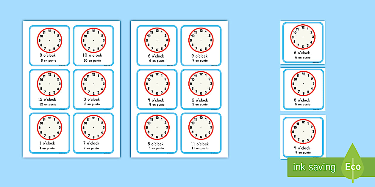 Write the Time O' Clock Cards - Write the Time O’clock Cards