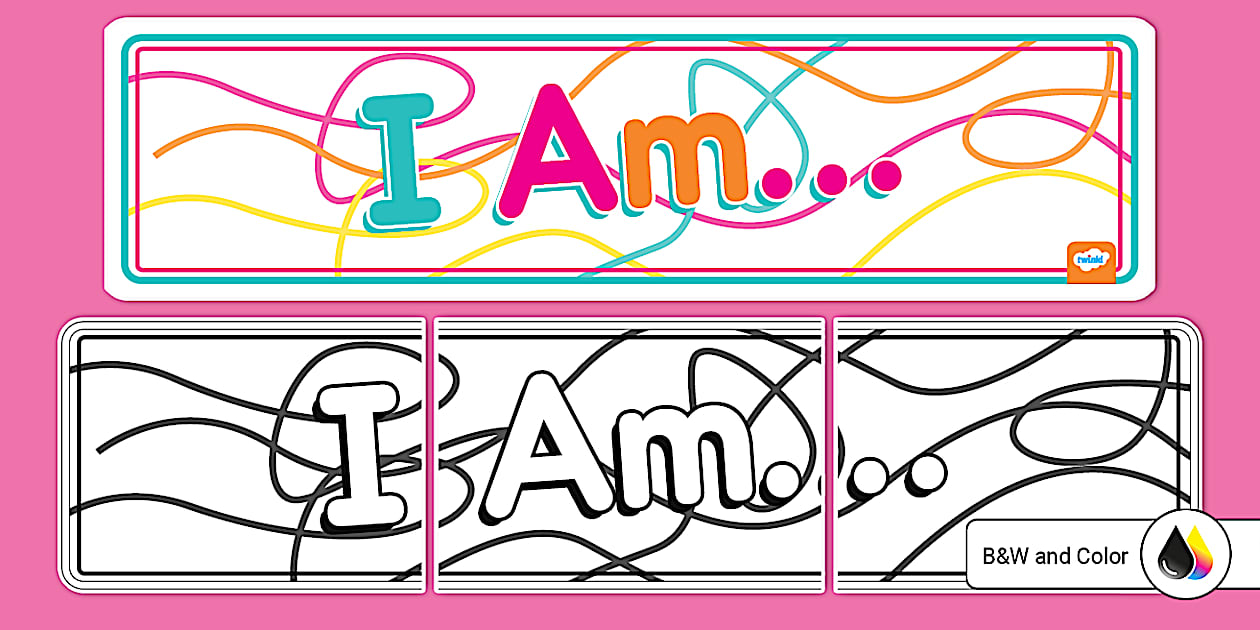 I Am ... Self-Affirmation Banner (teacher made) - Twinkl