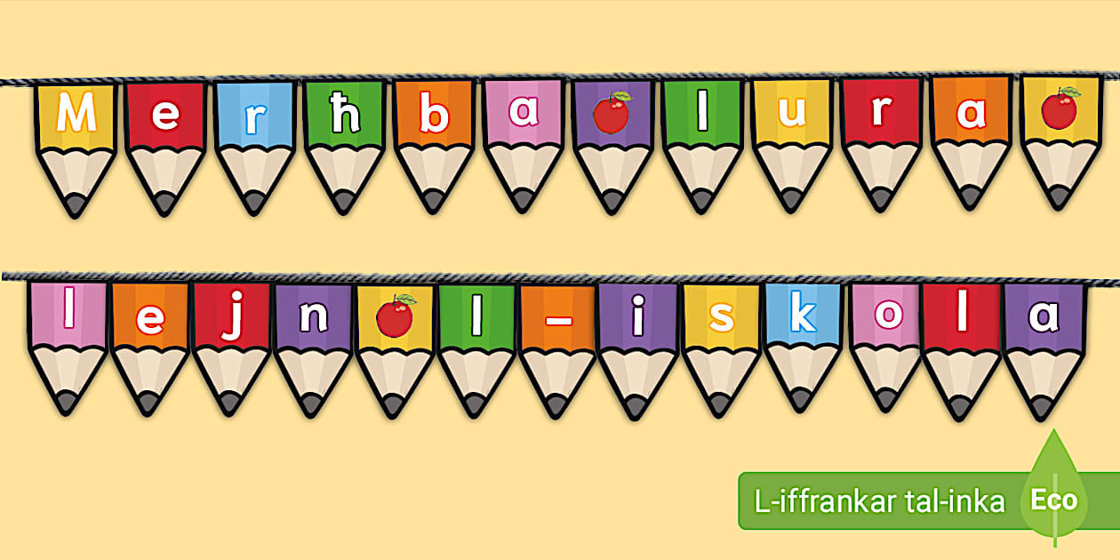 Display Bunting: Lura Lejn l-Iskola (teacher made) - Twinkl