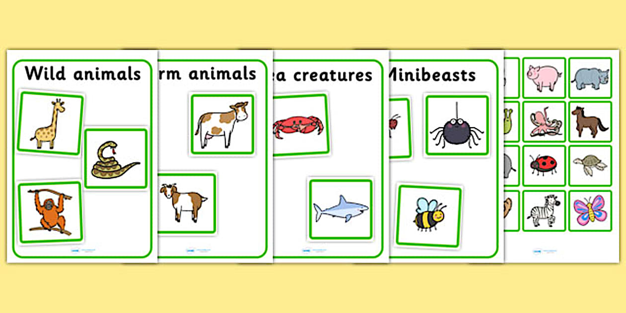 Black and White Sea Creatures Farm Animals Wild Animals And Minibeasts ...