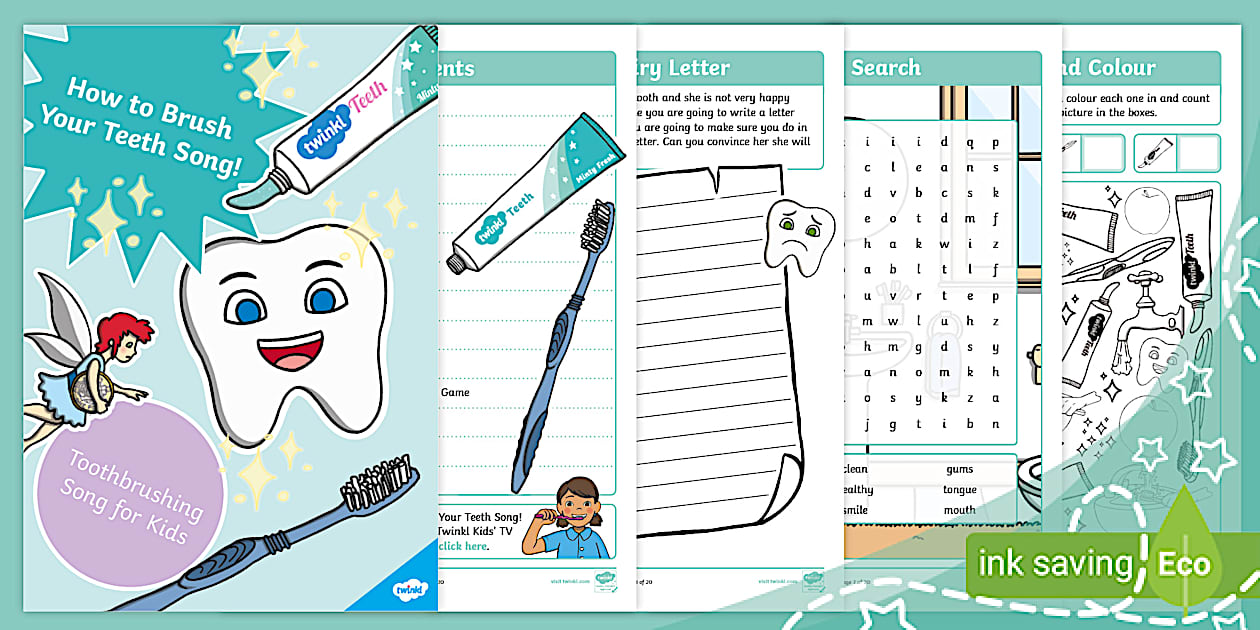 How to Brush Your Teeth Song! | Toothbrushing Song for Kids Video Activity