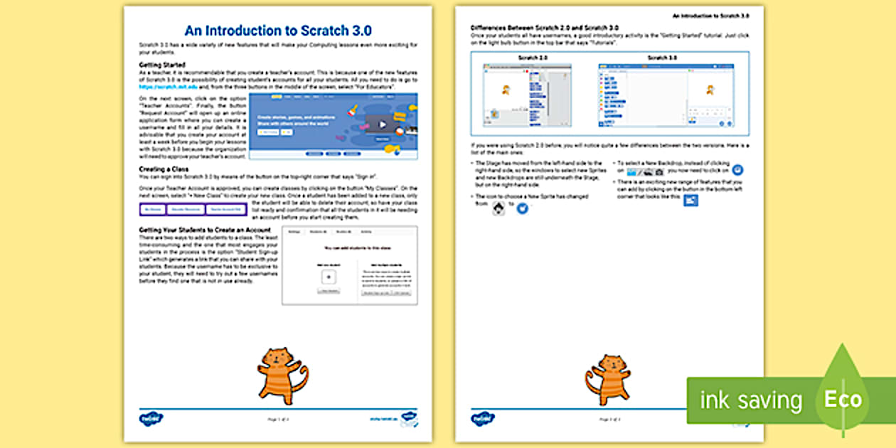 Using Scratch 3.0 (professor feito) - Twinkl