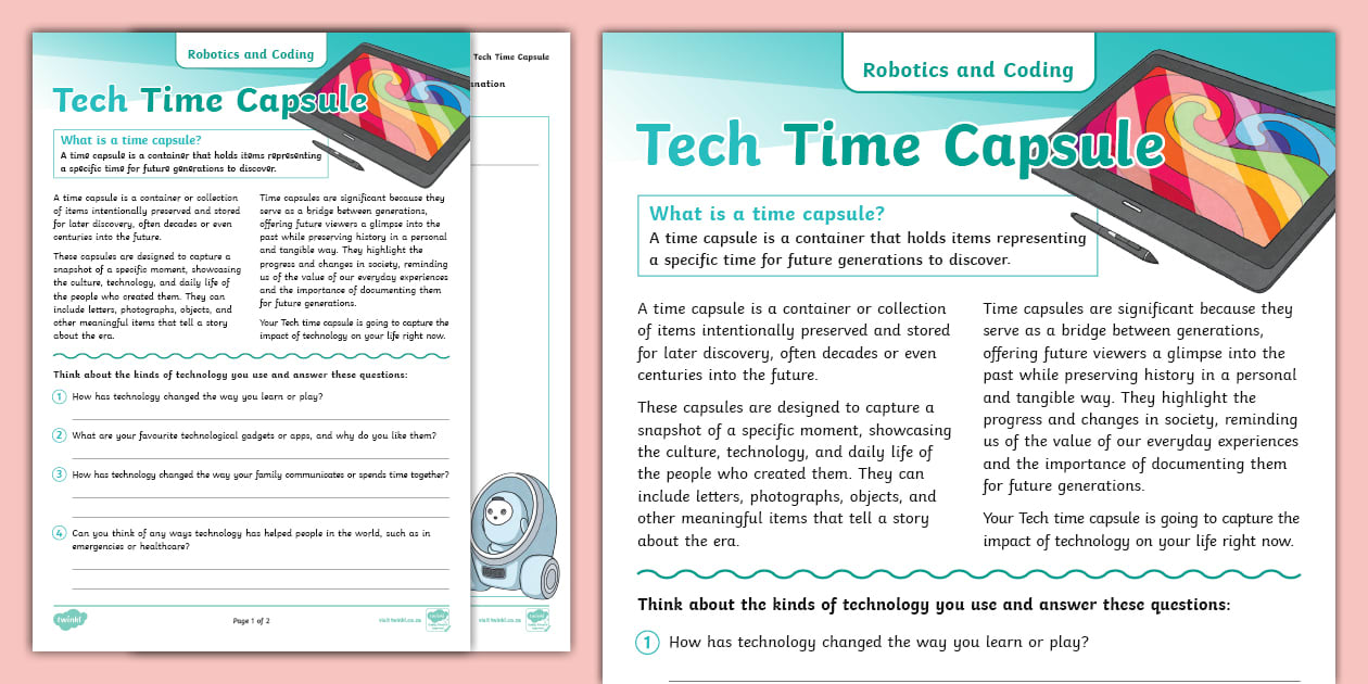 Robotics and Coding - Tech Time Capsule (teacher made)