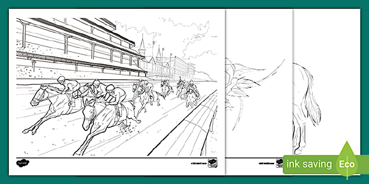 Kentucky Derby Coloring Pages | Twinkl Resources - Twinkl