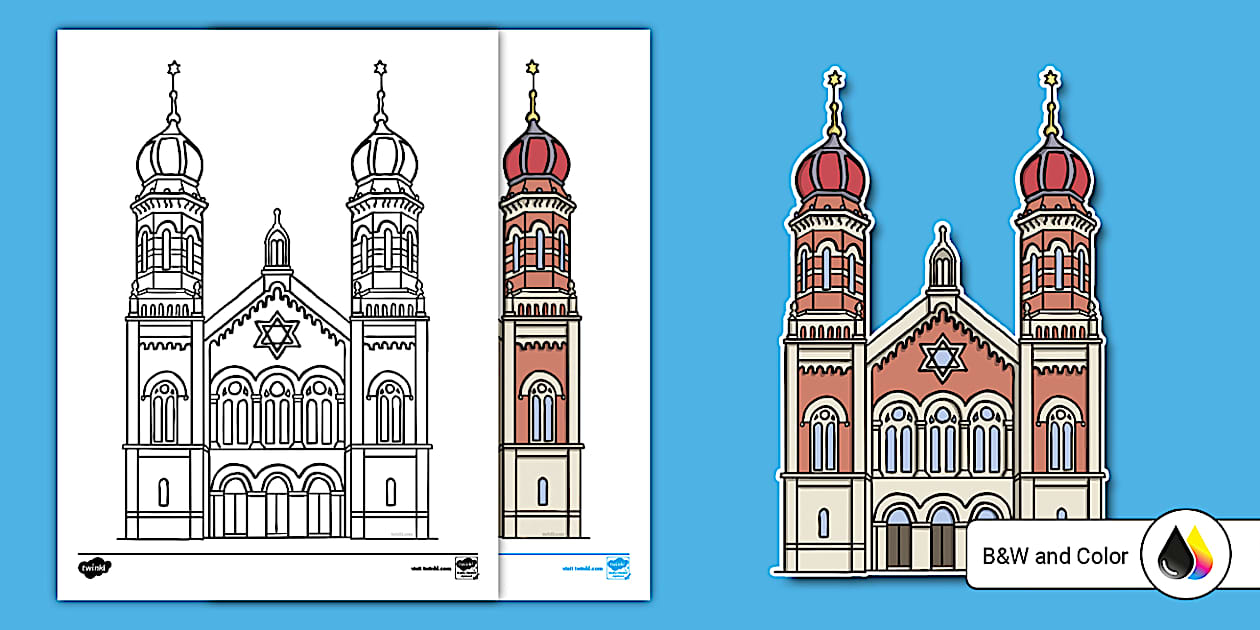 Synagogue Cutout (teacher made) - Twinkl