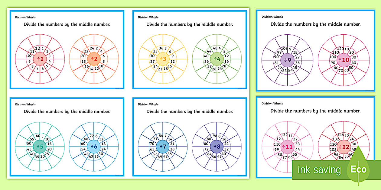 Division Wheels Maths Challenge Cards (teacher made)
