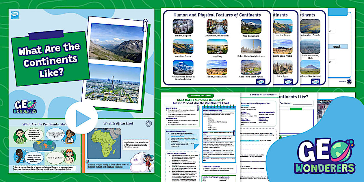 Continents From Smallest To Largest | Geo Wonderers KS1