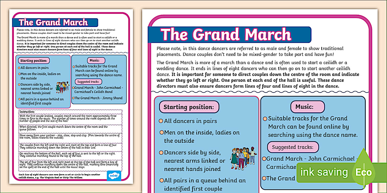 The Grand March Scottish Ceilidh Dance Poster (teacher made)