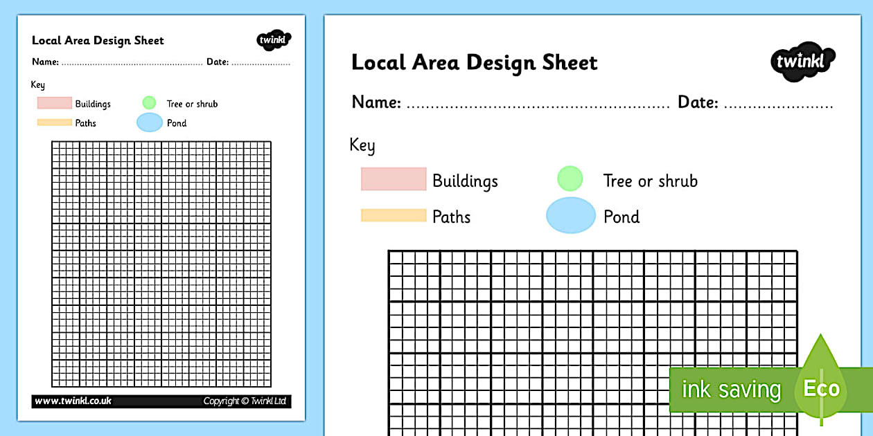 Grid Map Design Worksheet / Worksheet (teacher made)