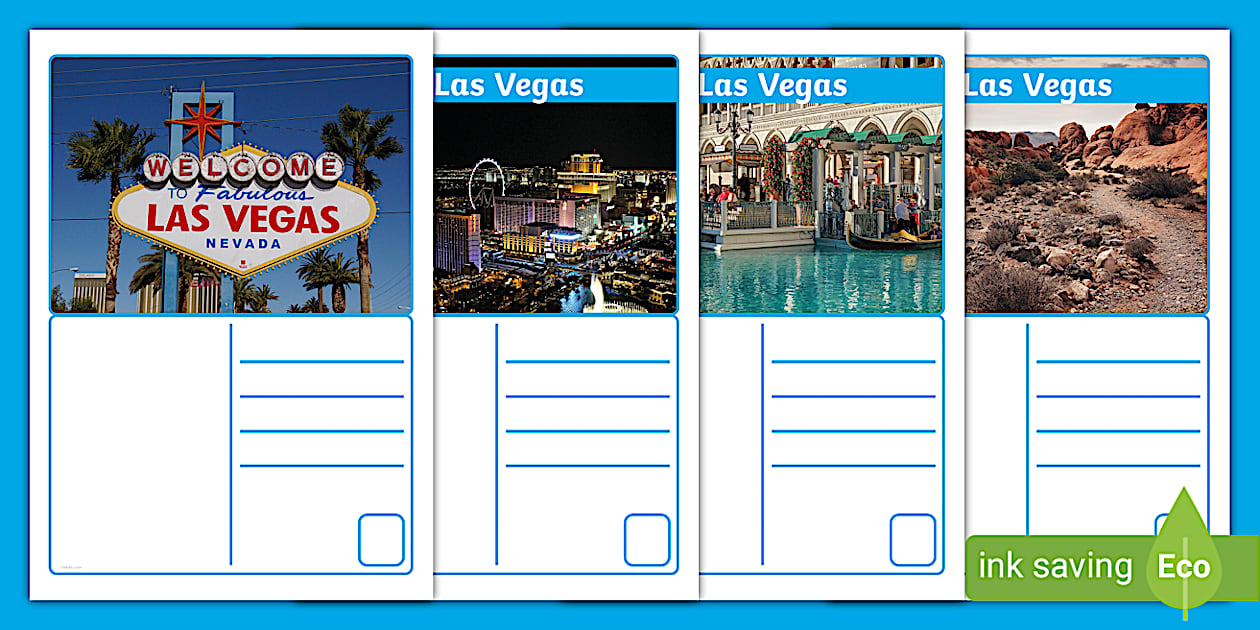 Las Vegas Postcards for a writing lesson on postcards.